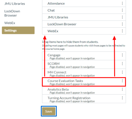 Make Blue Course Evaluation Link Available in Canvas - JMU Libraries