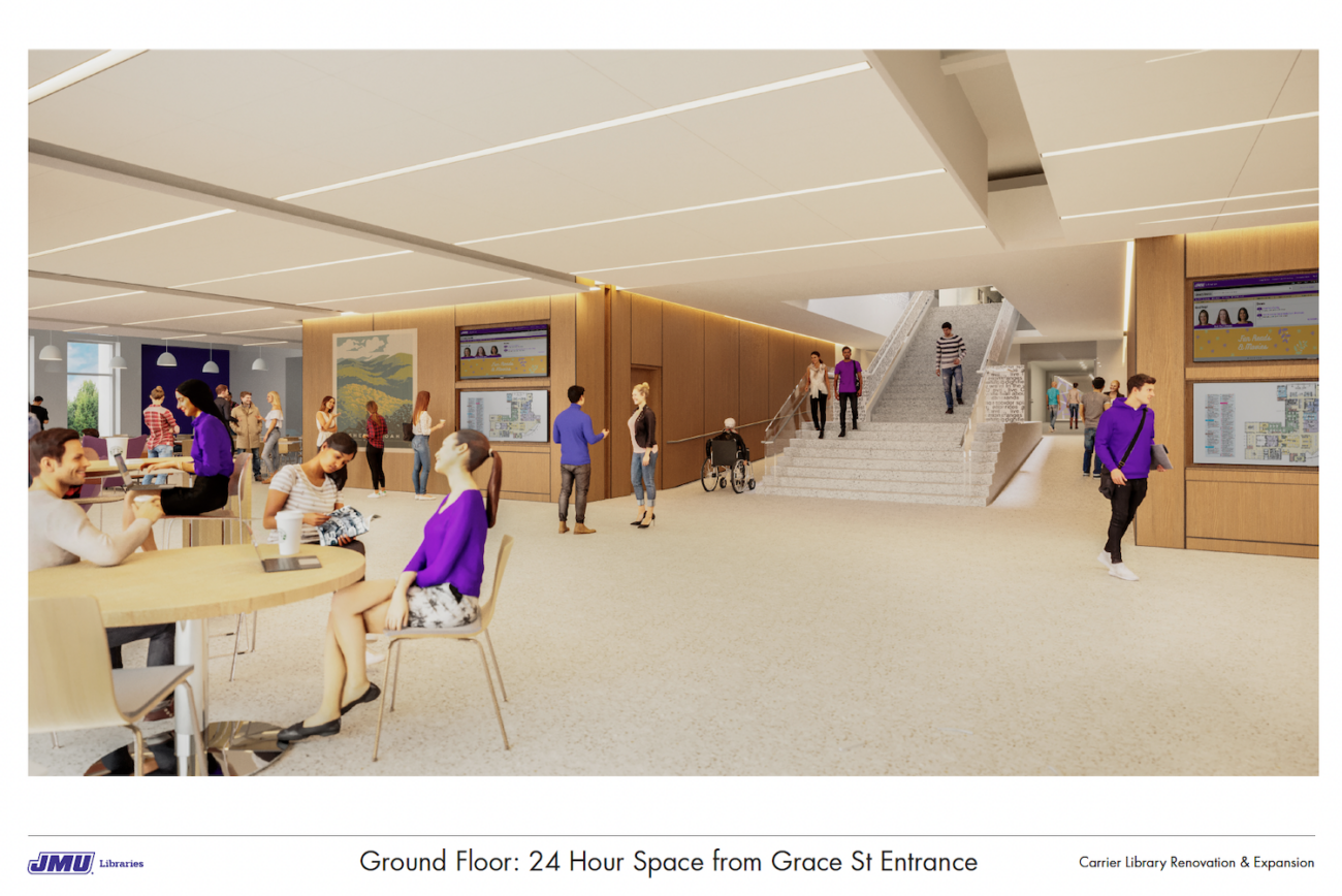 Renderings of the Future Carrier Library - JMU Libraries