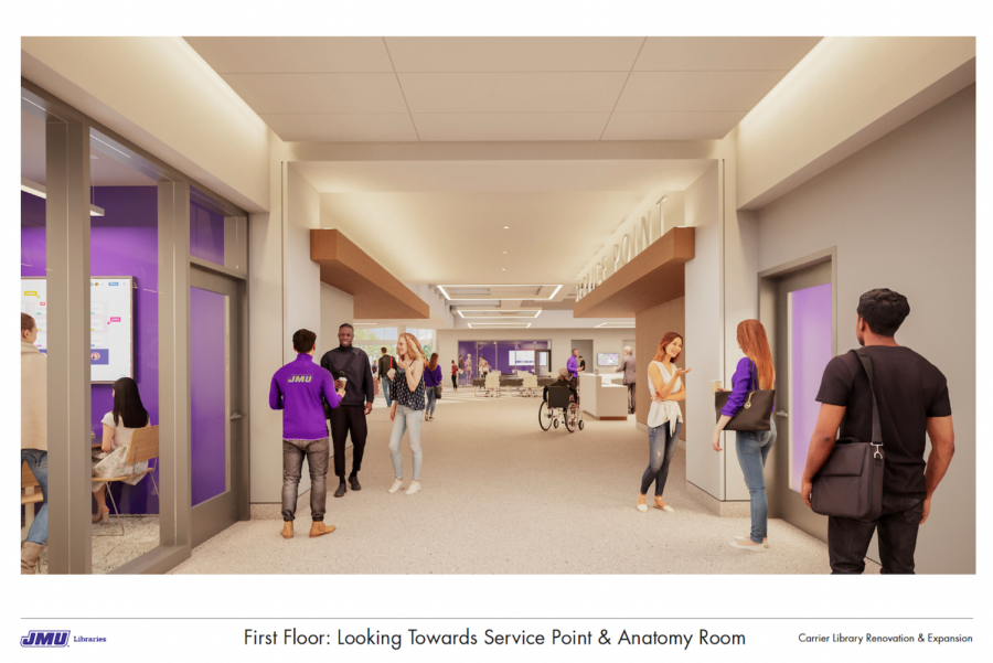Renderings of the Future Carrier Library - JMU Libraries