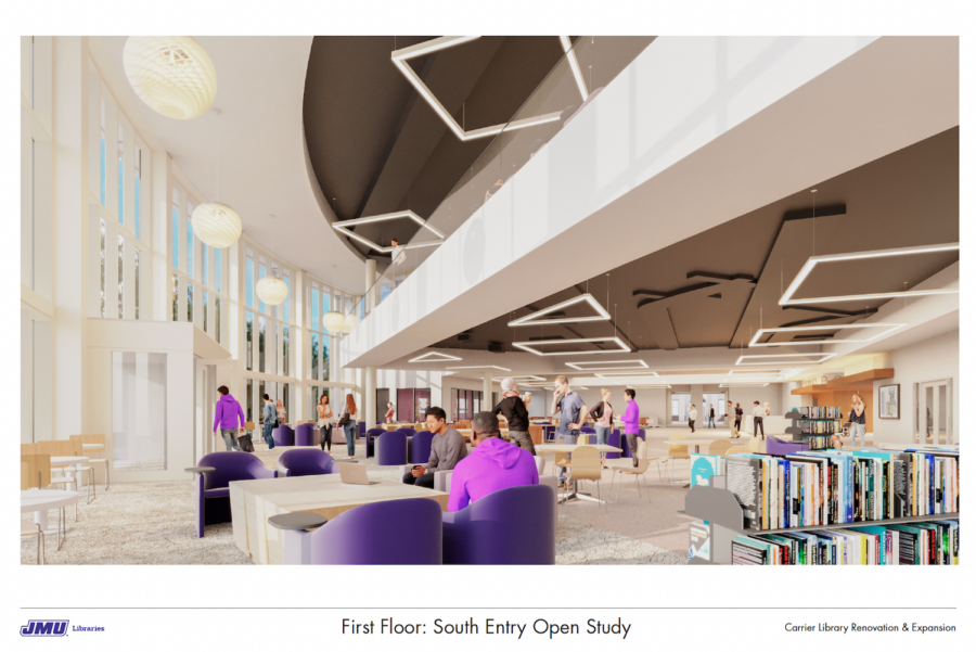 Renderings of the Future Carrier Library - JMU Libraries