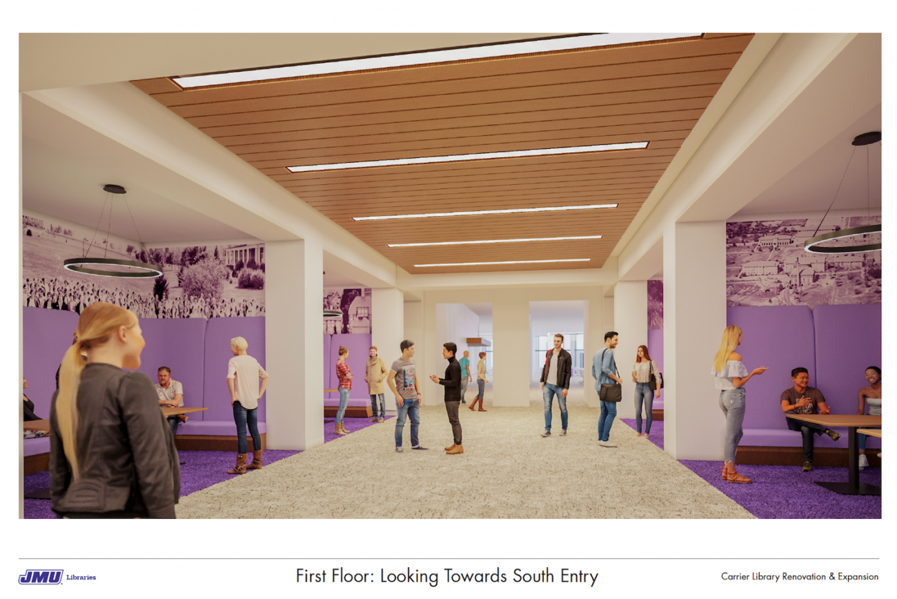 Renderings of the Future Carrier Library - JMU Libraries