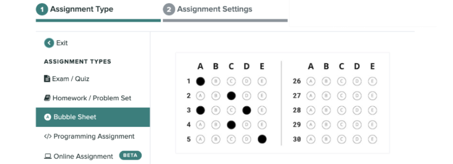 Gradescope Bubble Sheet Replacing Scantron - JMU Libraries